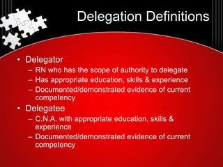 Delegation hcs 350 | PPT