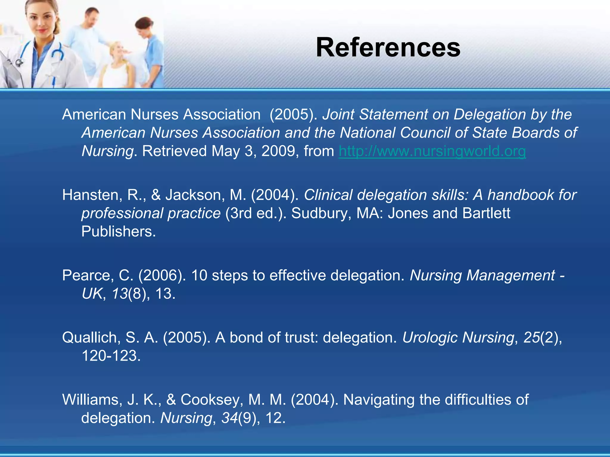 Delegation in healthcare | PPTX