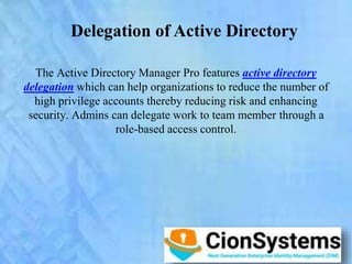 Delegation of Active Directory, cionsystems.com.pptx
