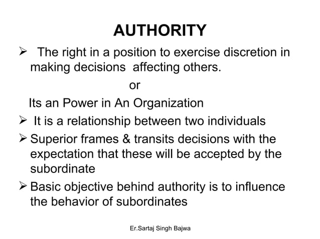 Delegation of authority | PPT