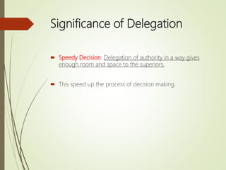 Delegation of authority and decentralization | PPTX