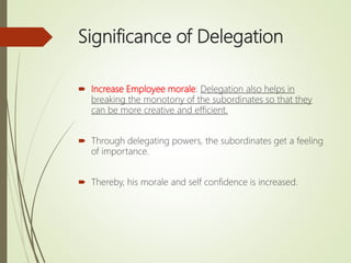 Delegation of authority and decentralization | PPTX