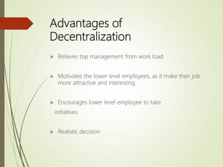 Delegation of authority and decentralization | PPTX