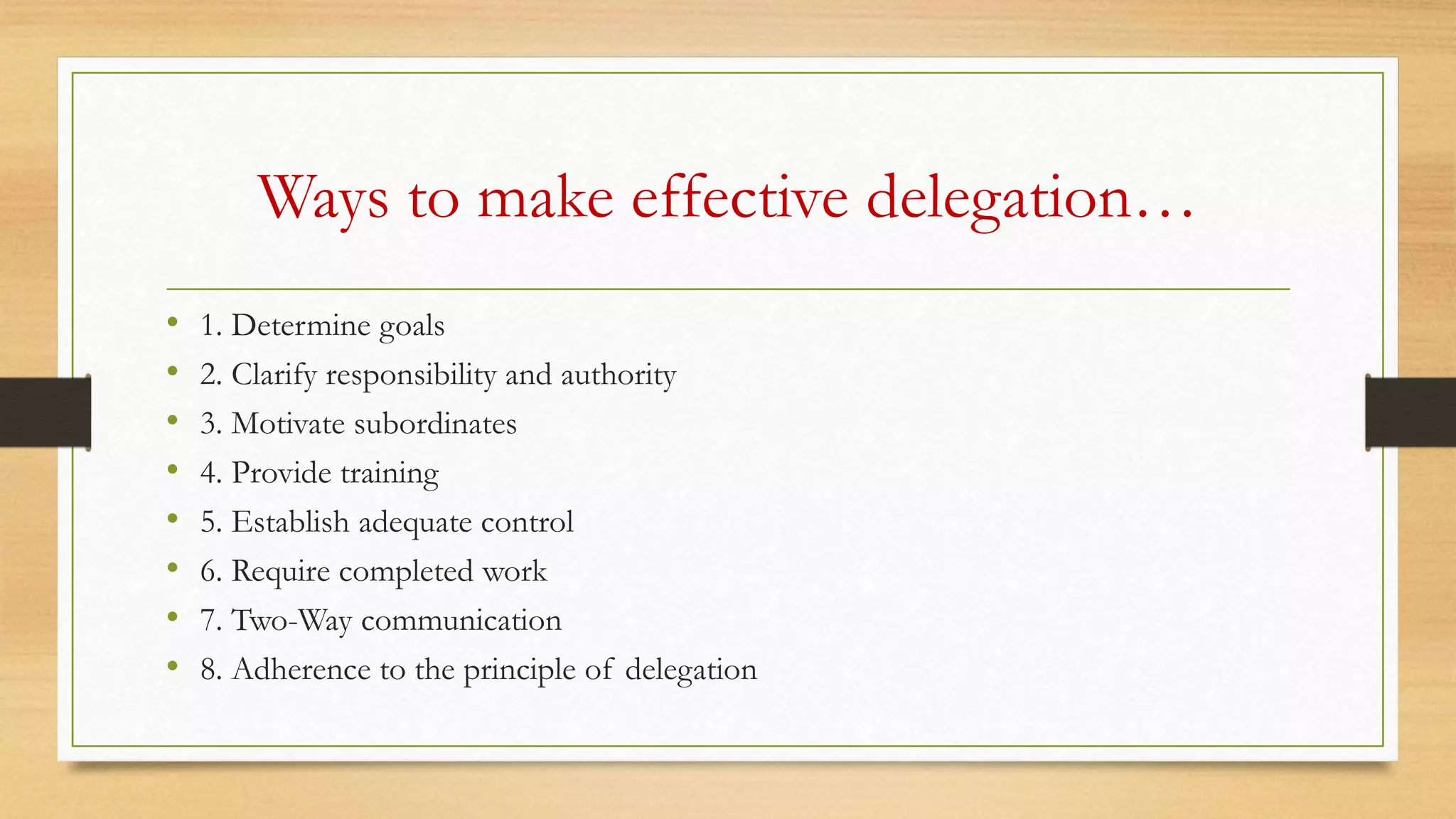 Delegation | PPTX