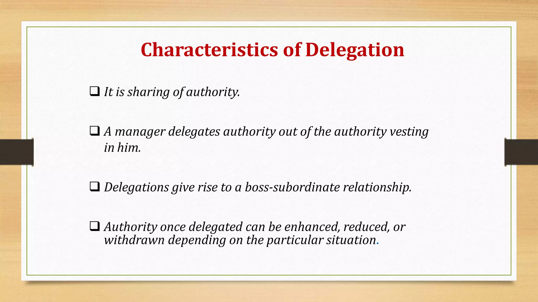 Delegation | PPTX
