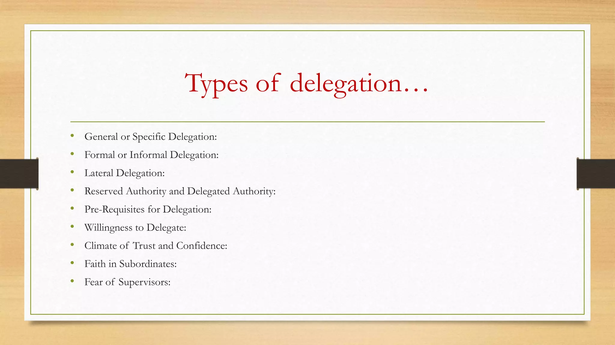 Delegation | PPTX