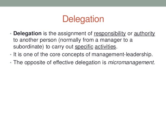 Delegation skills