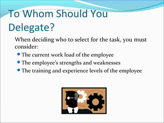 Authority and deligation | PPT