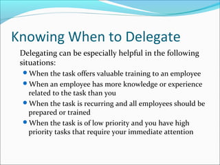 Authority and deligation | PPT