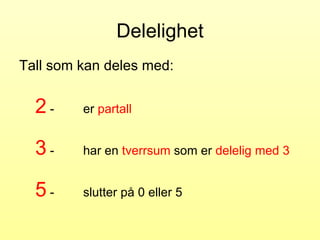 Delelighet | PPT