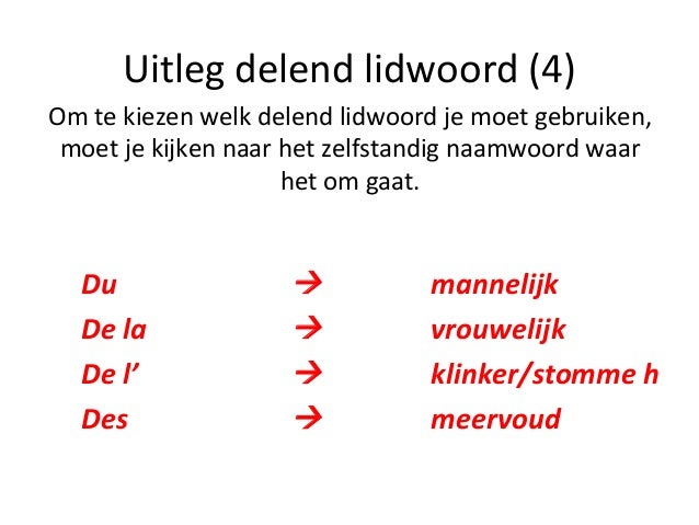 Delend lidwoord