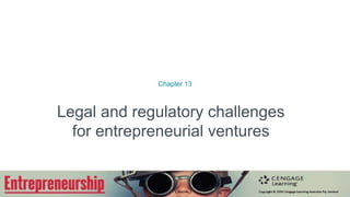 Legal and regulatory challenges for entrepreneurial ventures | PPTX