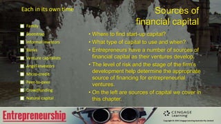 Sources of capital for entrepreneurial ventures | PPTX