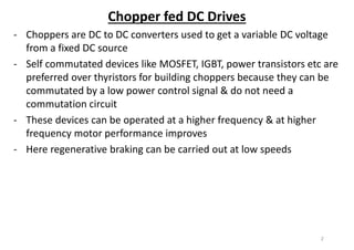 Chopper Fed DC Drives - DC to DC converters | PDF
