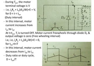 Chopper Fed DC Drives - DC to DC converters | PDF