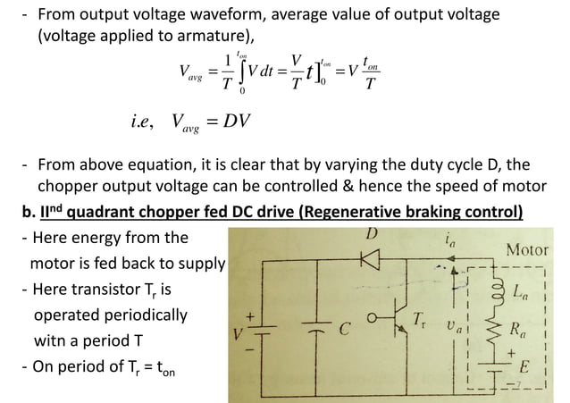 Chopper Fed DC Drives - DC to DC converters | PPT