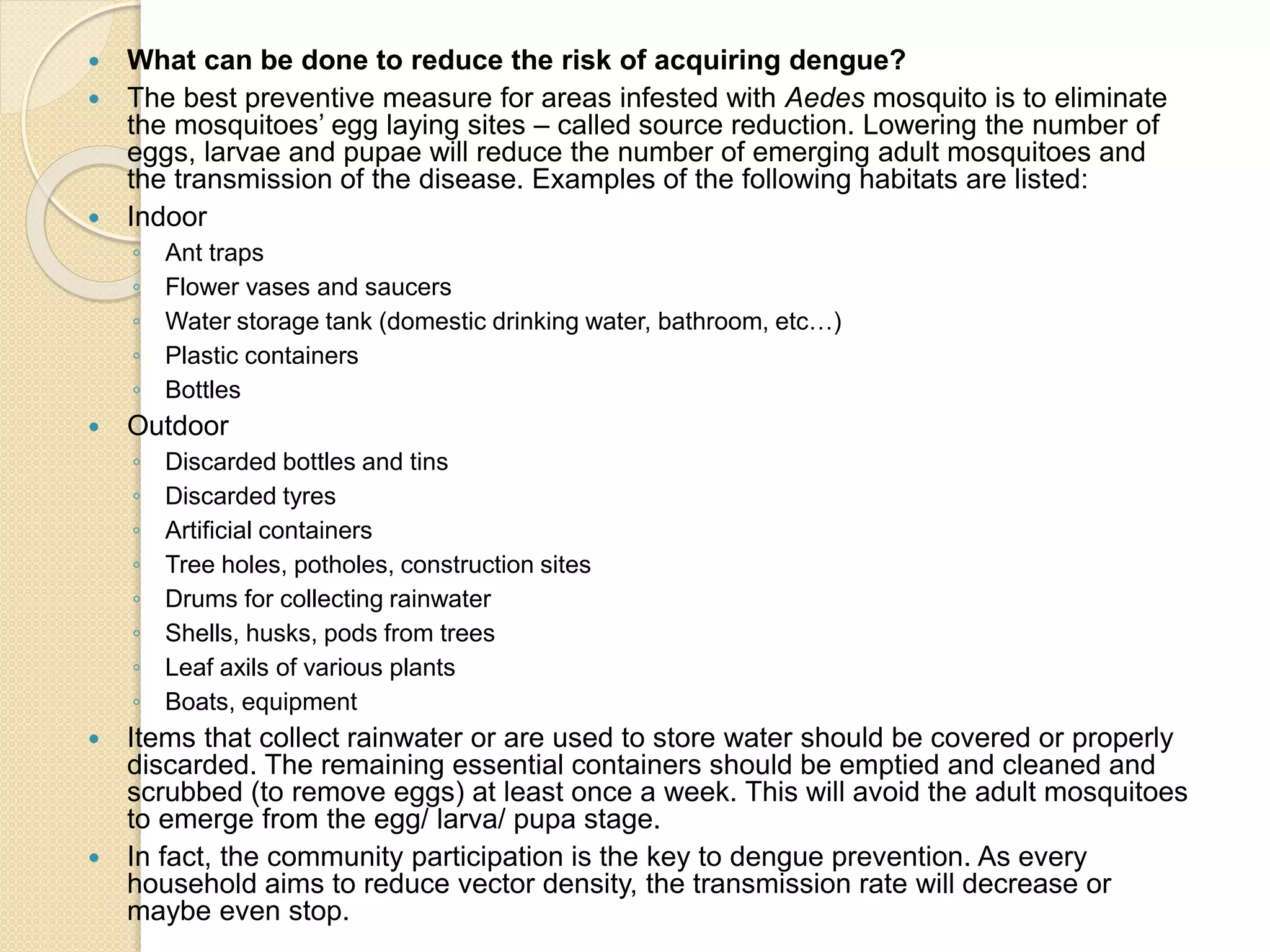 prevention of dengue | PPTX