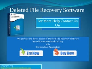 Deleted file recovery | PPT