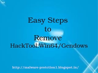 Delete hack tool win64 gendows: how to delete HackTool:Win64/Gendows | PPT