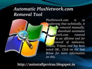 How to Delete plus network.com