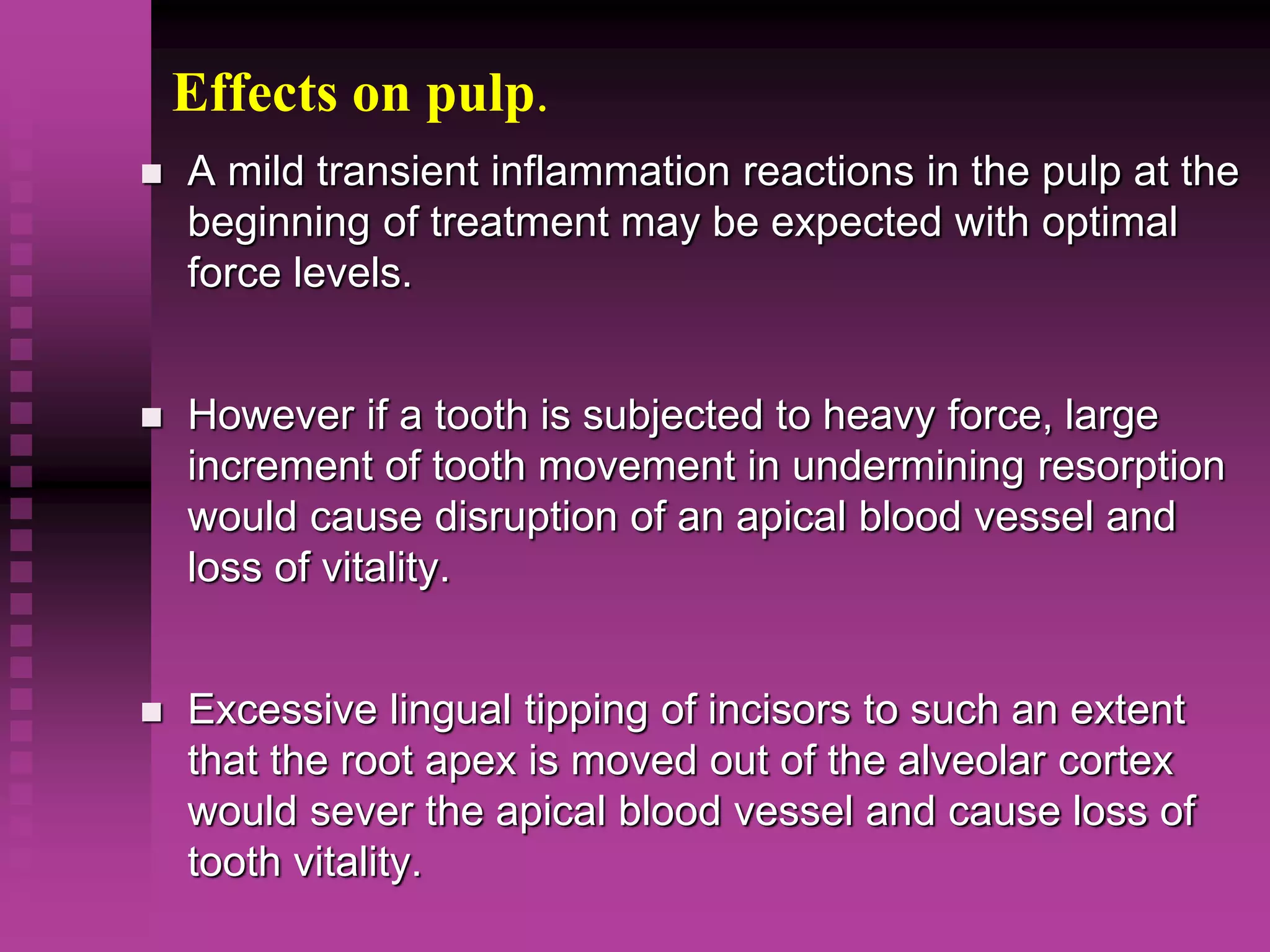Deleterious effects of orthodontic force (4th BDS) | PPTX