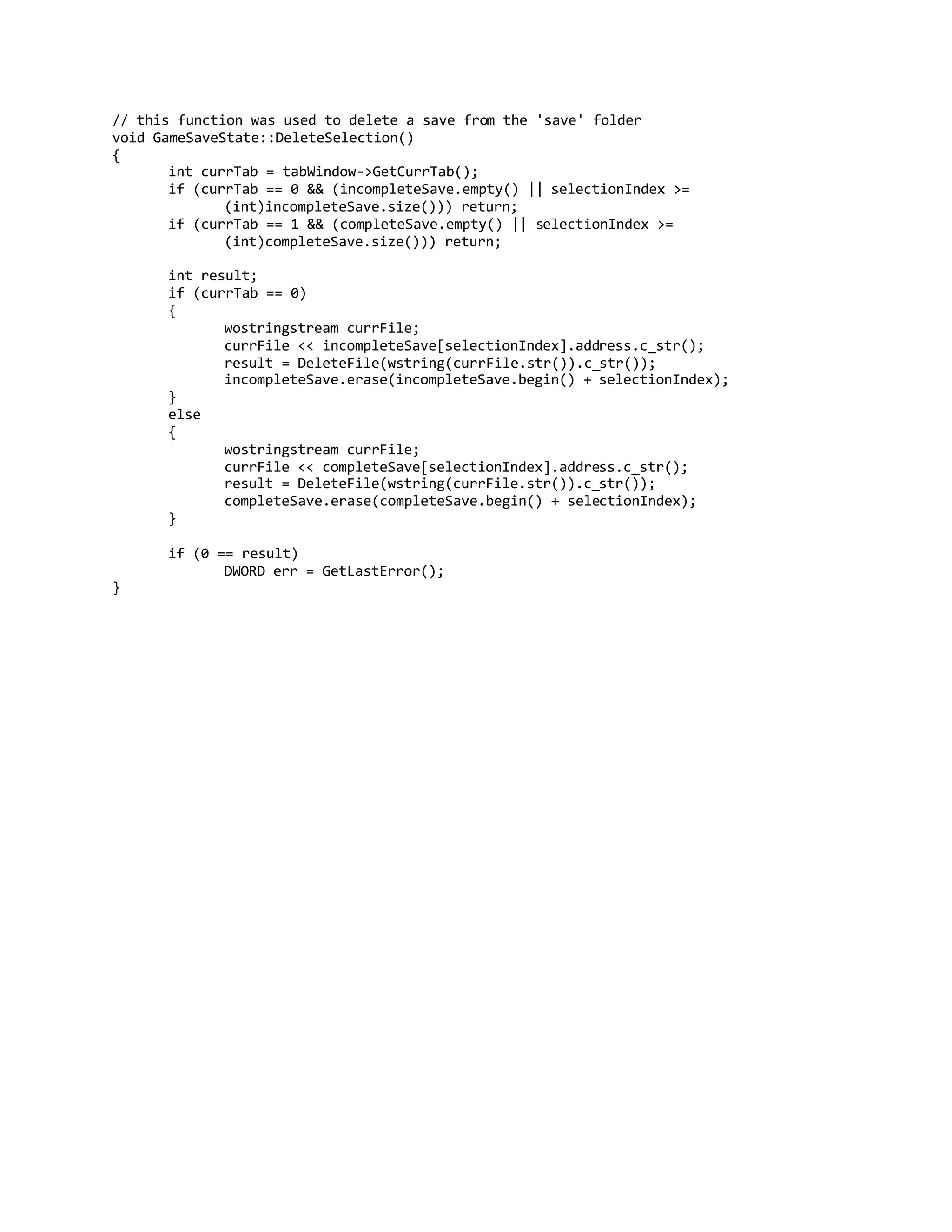 Delete save from folder function | PDF