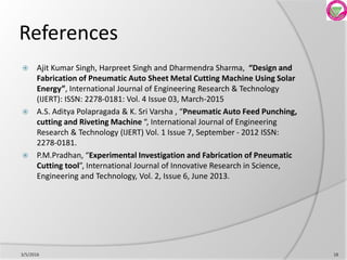 Pneumatic Sheet cutter ppt for engg. students | PPTX
