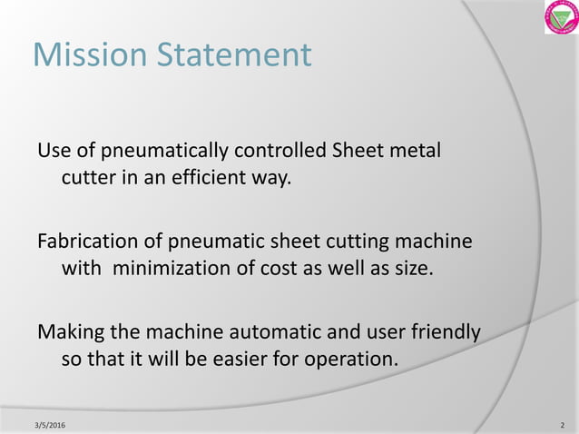 Pneumatic Sheet cutter ppt for engg. students | PPTX