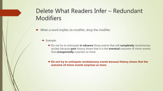 Deleting redundancy | PPTX