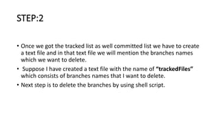 Delete the branches from remote repositories(GIT) | PPT