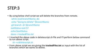 Delete the branches from remote repositories(GIT) | PPT
