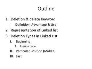 Deletion in linked lists | PPTX