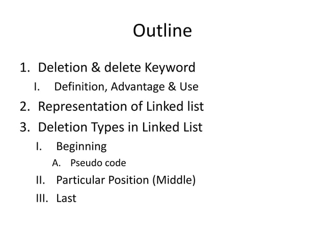 Deletion in linked lists | PPTX