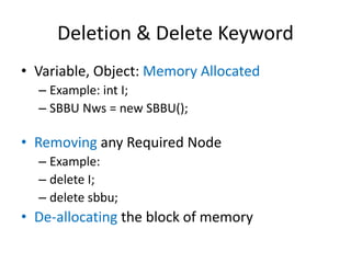 Deletion in linked lists | PPTX