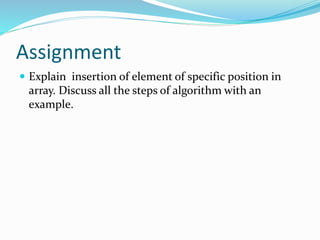 Deletion operation in array(ds) | PPT