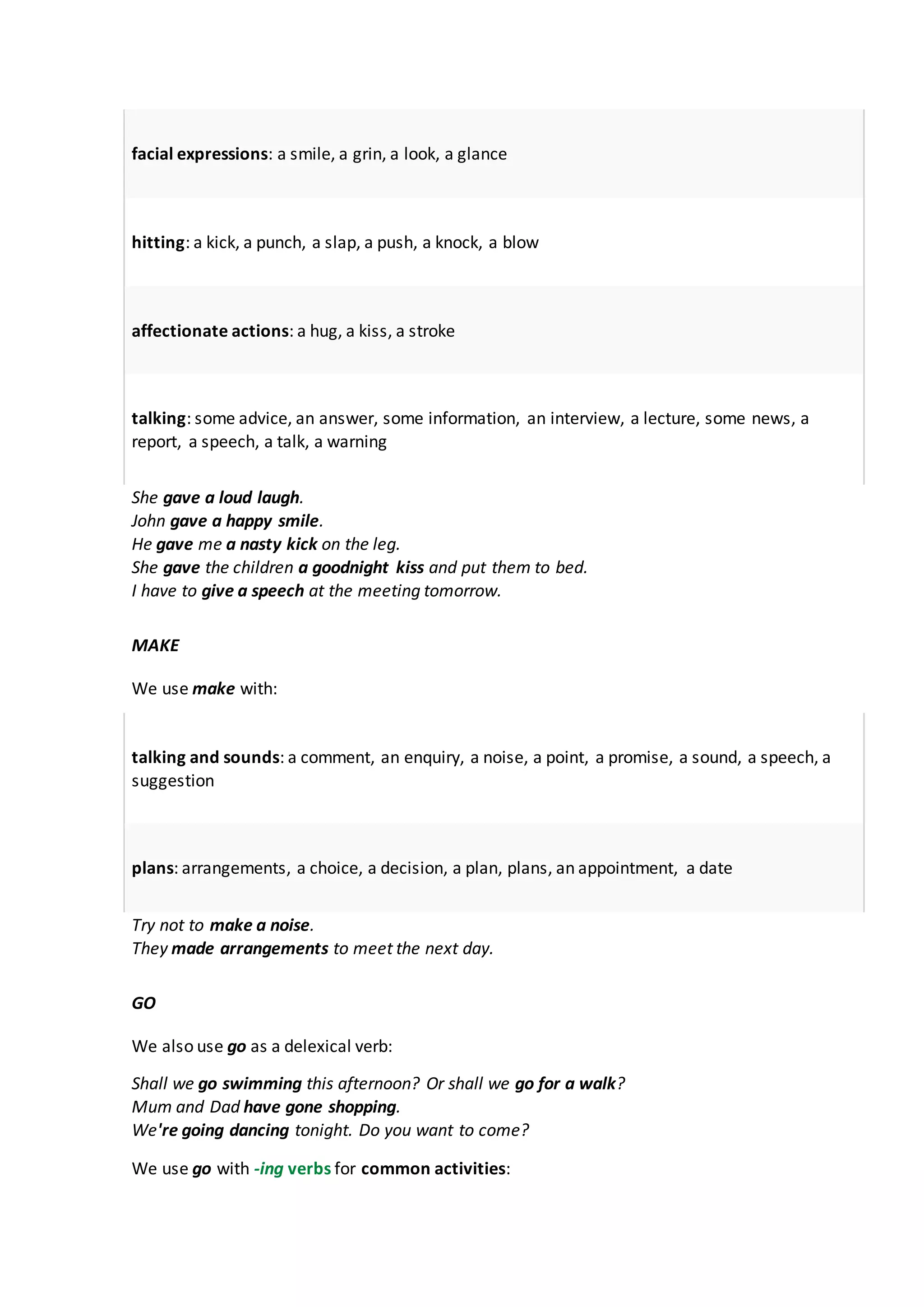 Delexical verbs | DOCX