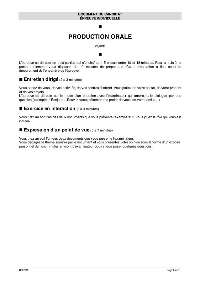 Delf B1 Sample Papers Free | Delf B1 Mündliche Prüfung – Himmelfahrt ...