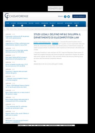 Delfino Willkie Farr & Gallagher - EU / Competition Law | PDF