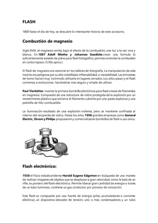 Del flash | DOCX | Cameras and Camcorders | Consumer Electronics