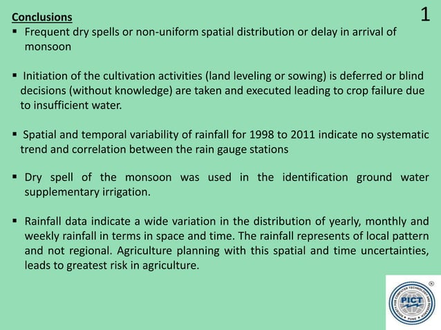 Rainfall Trend analysis for semi arid region | PPT