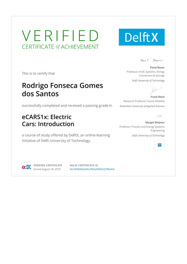 Electric Cars - Introduction Certificate | PDF