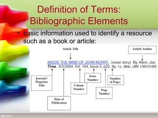 Bibliographic Citation Standards | PPT