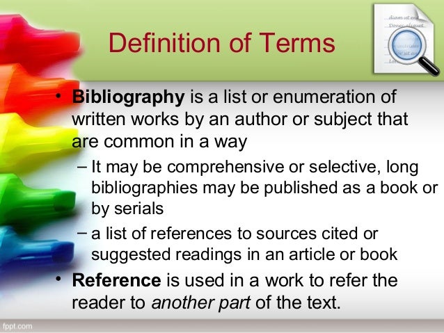 😊 Bibliography definition. bibliography. 2019-01-15