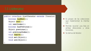 Iteradores, Listas y Conjuntos en Java | PPTX