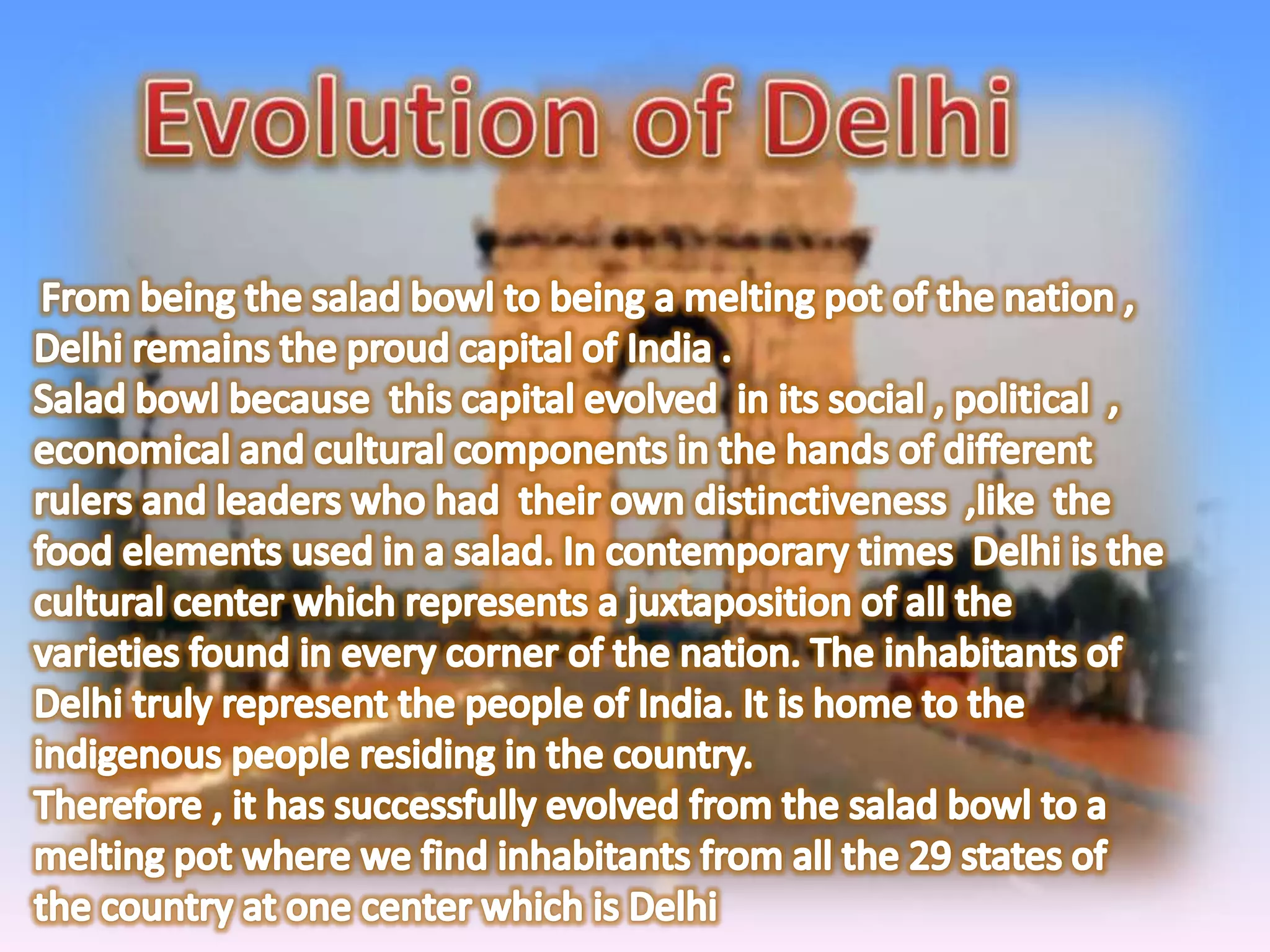 Presentation on Delhi- The National Capital Territory | PPTX