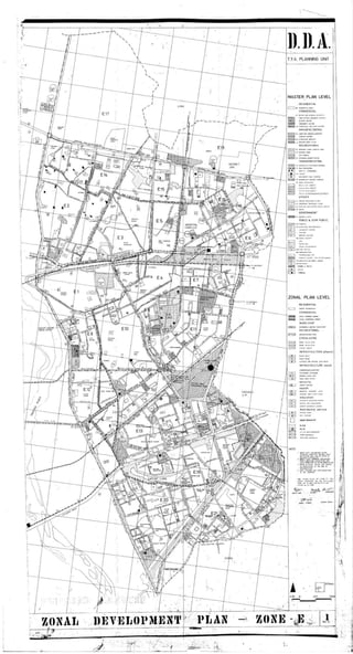 Delhi Master Plans and Zonal Maps | PDF
