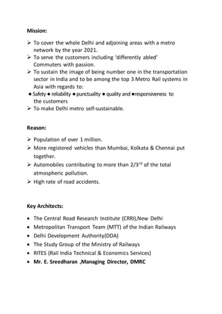 Delhi metro case study | DOCX