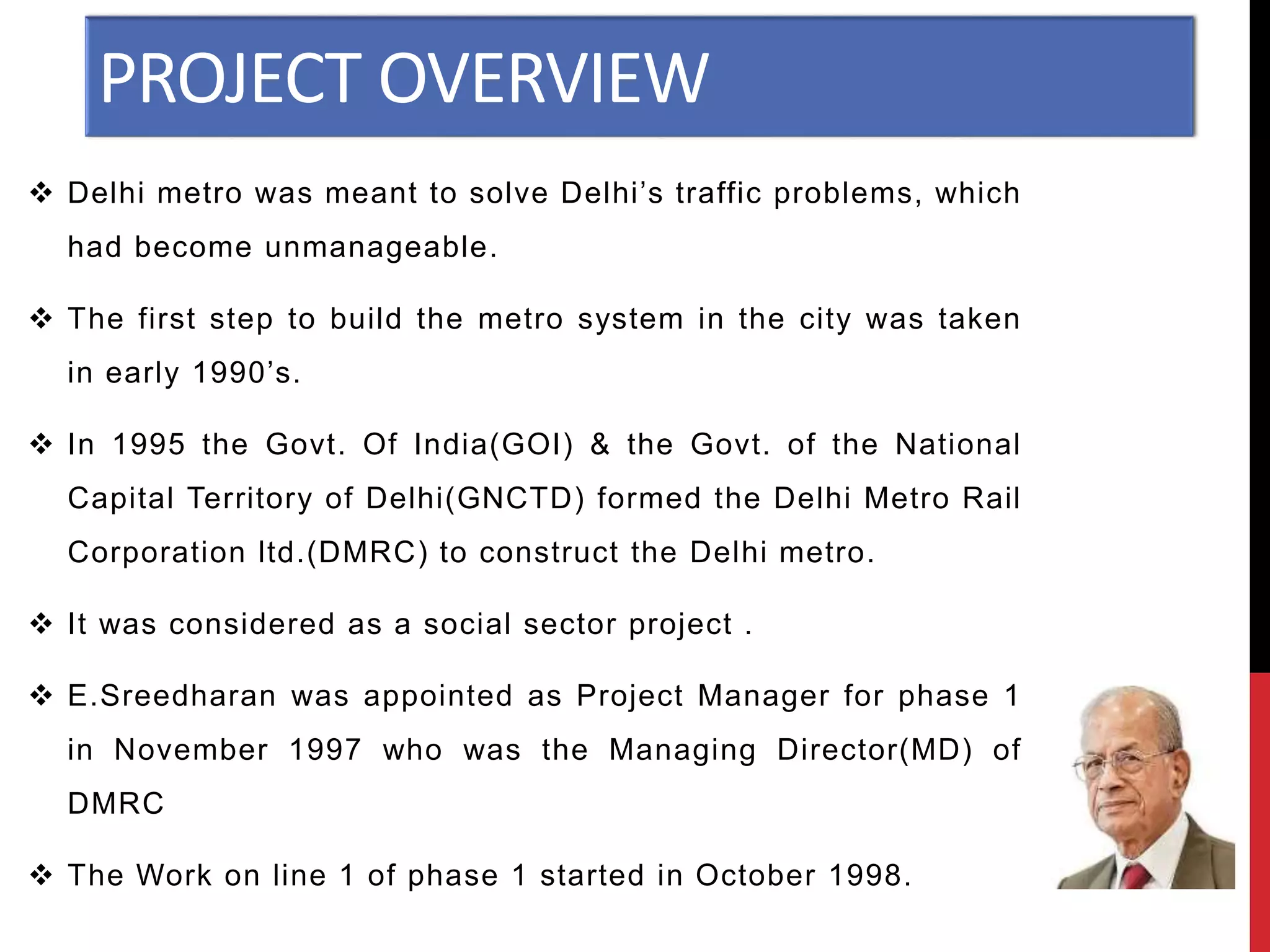 Delhi metro - Project Finance | PPTX