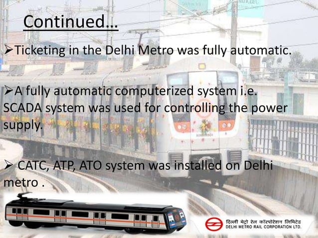 Delhi metro project | PPTX
