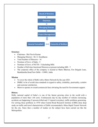 Delhi metro rail corporation project | PDF